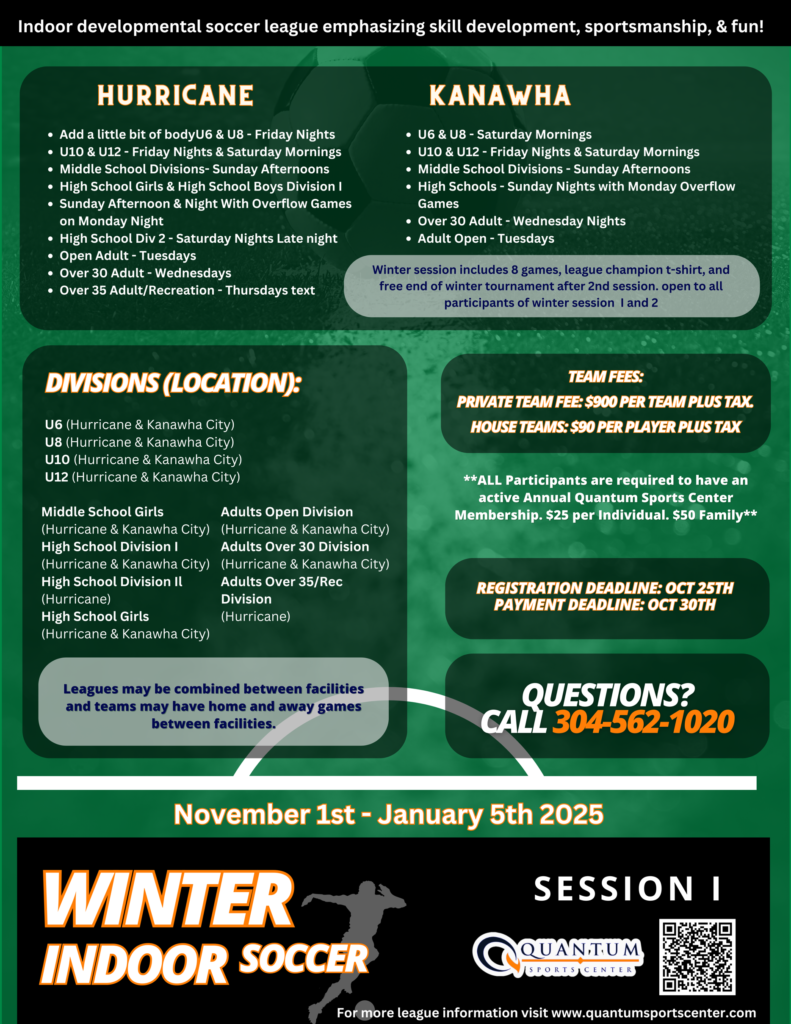 Soccer Leagues at Quantum Sports Center